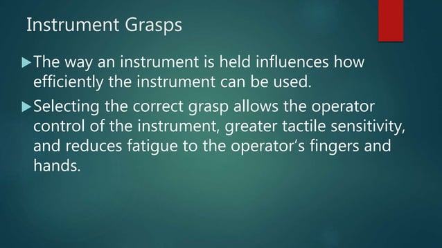 Instrument Transfer | PPTX | Dental Health | Diseases and Conditions