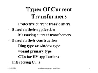 Instrument transformers in the Power System | PDF