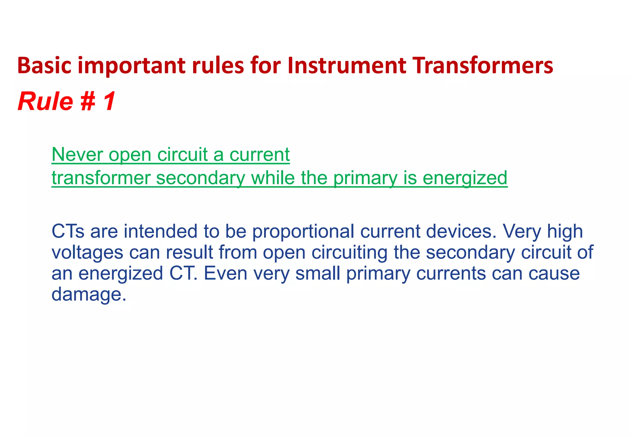 Instrument Transformers | PPTX