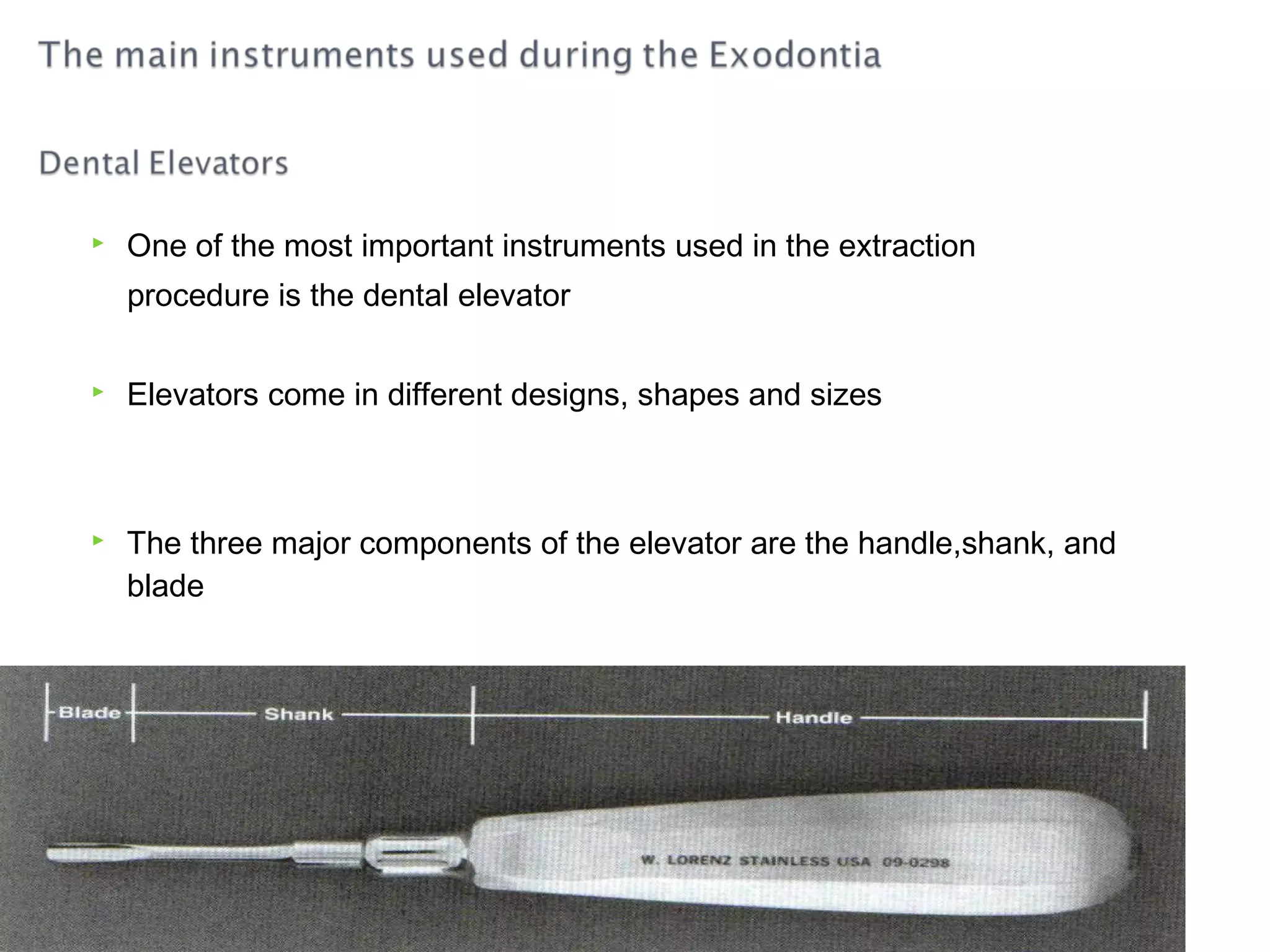Instrument used in exodontia | PPT