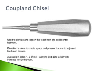 Instrument used in exodontia | PPT