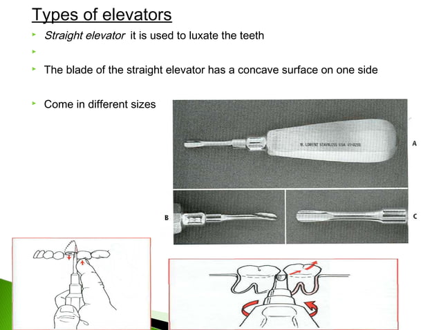 Instrument used in exodontia | PPT | Dental Health | Diseases and ...