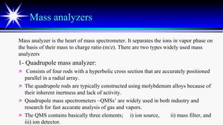 instrumentation of Mass spectroscopy by Laiq | PPTX