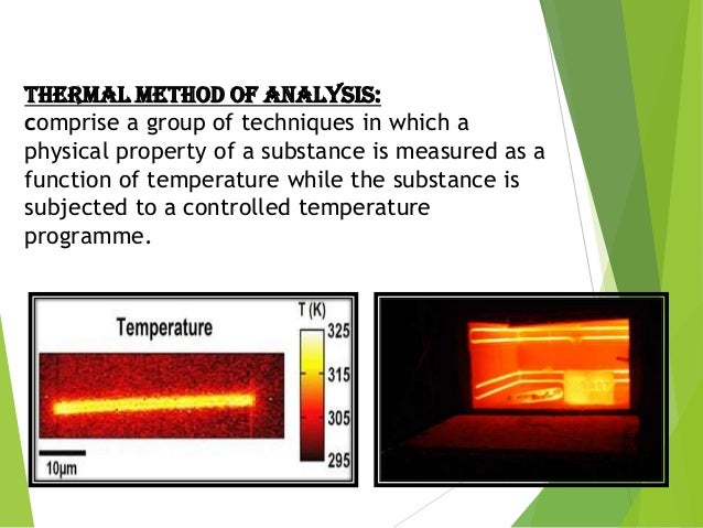 Thermal methods of analysis