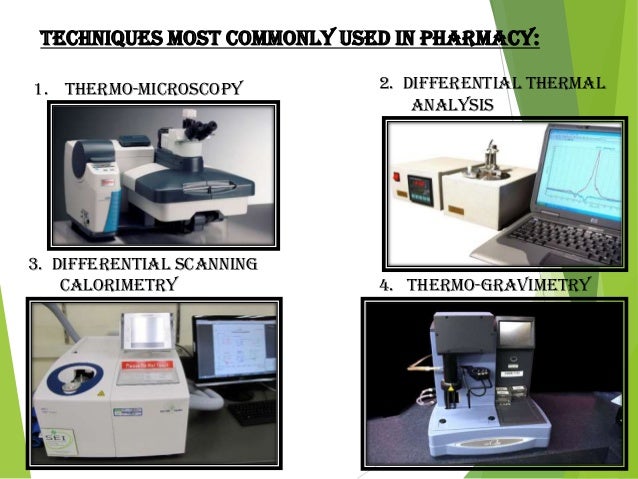 Thermal methods of analysis