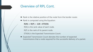 Security of RPL in IoT | PPTX