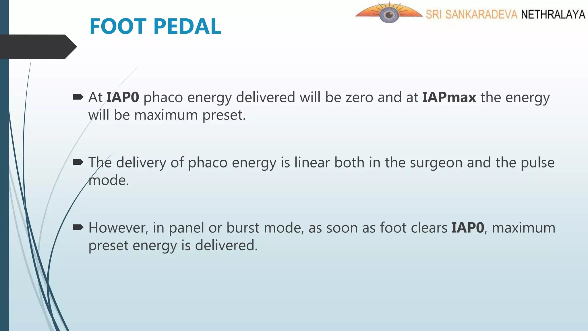 Instumentation and machines in phacoemulsification | PPTX