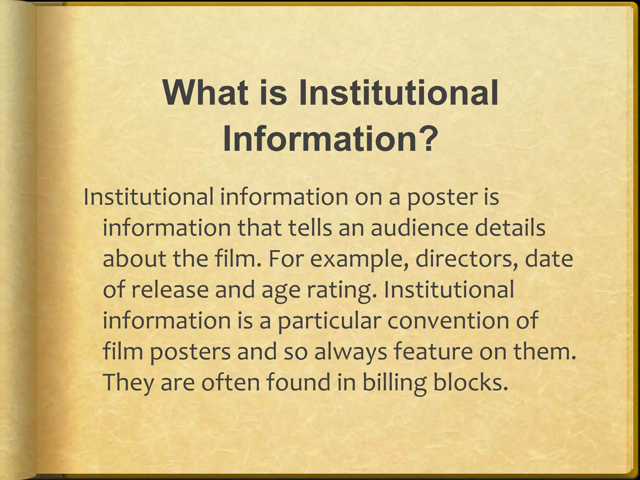 Instutional information | PPTX