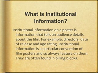 Instutional information | PPT