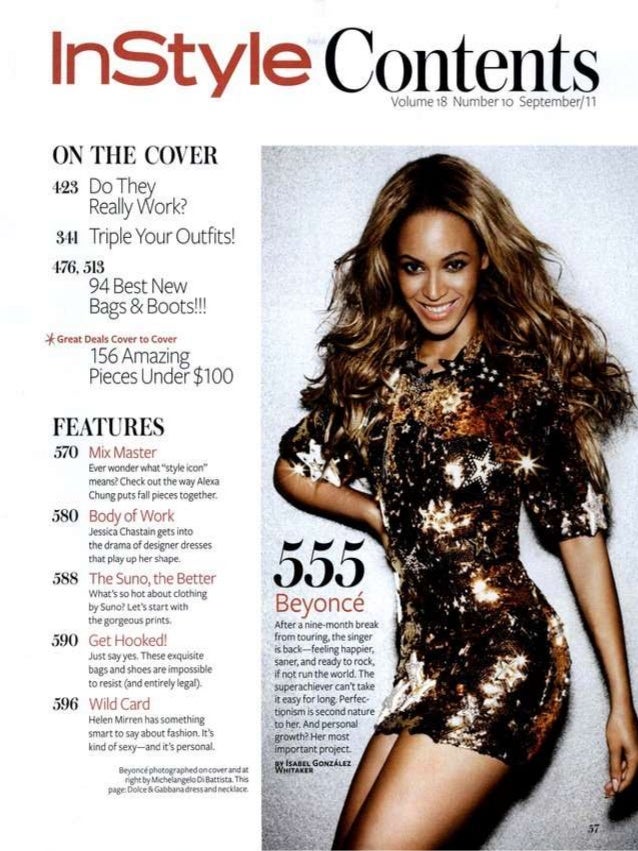 In Style Contents Page in-style-contents-page