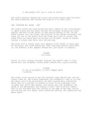 FMP: Second Script | PDF