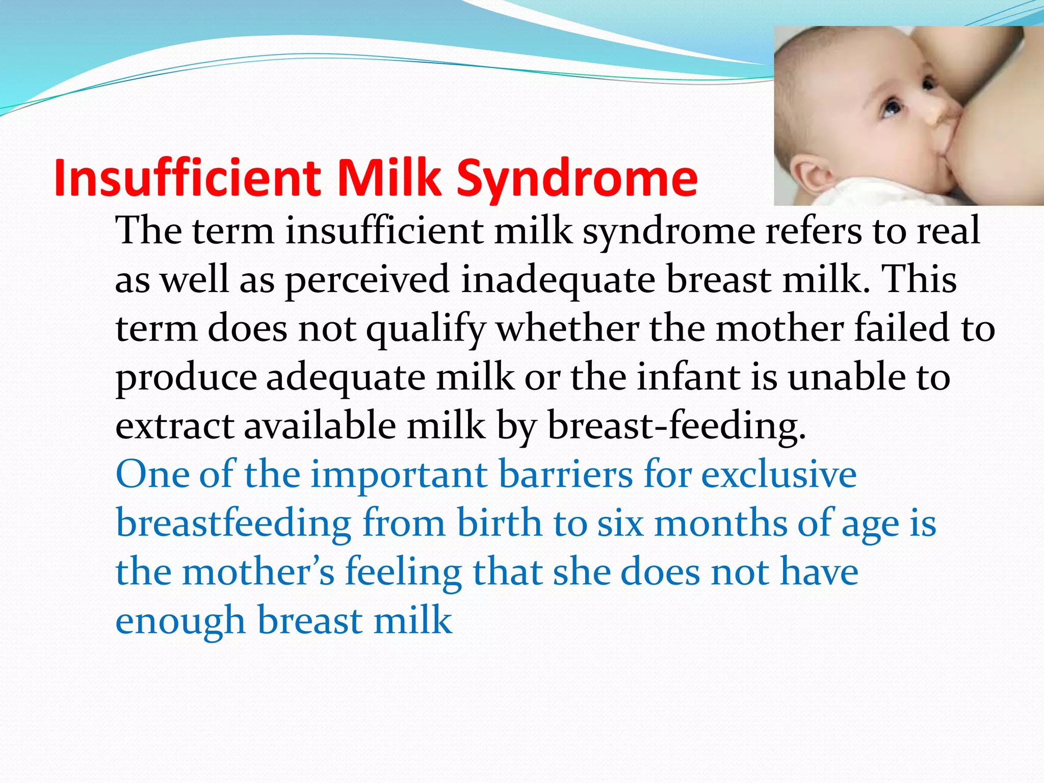 Insufficient breast milk syndrome | PPTX
