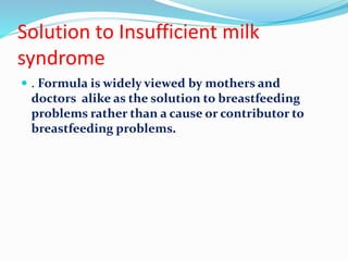 Insufficient breast milk syndrome | PPTX