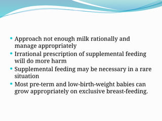 APPROACH TO NOT ENOUGH BREASTFEEDING.pptx