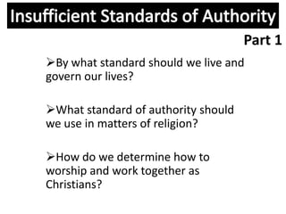 Insufficient Standards | PPTX