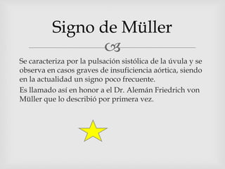 Insuficiencia aortica signos | PPTX