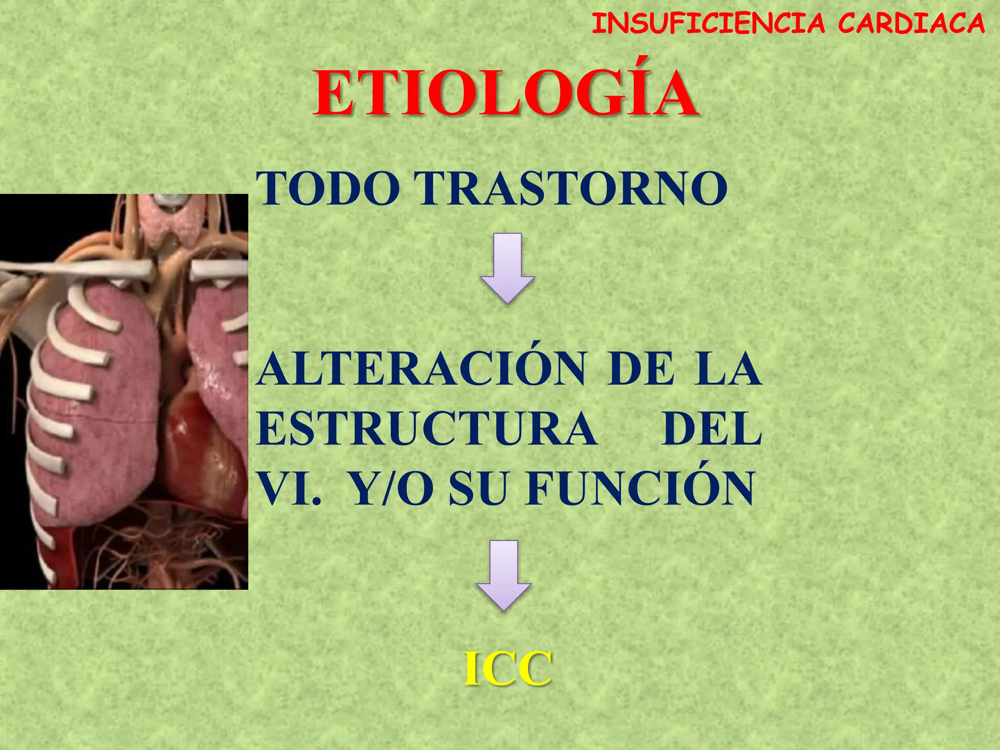 INSUFICIENCIA CARDIACA CONGESTIVA (ICC) / Falla Cardíaca | PPT