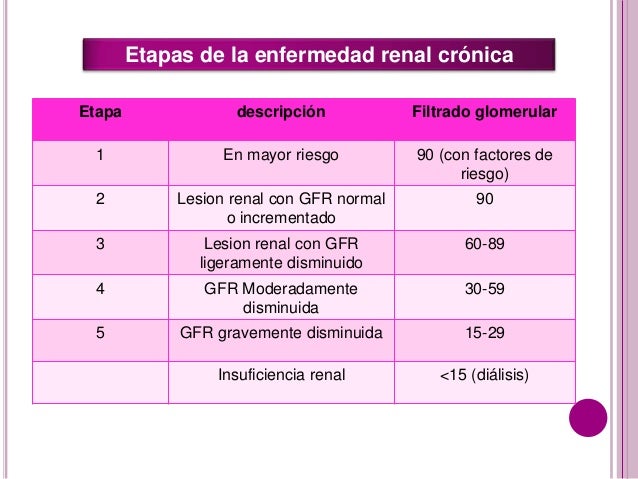 Insuficiencia renal crónica