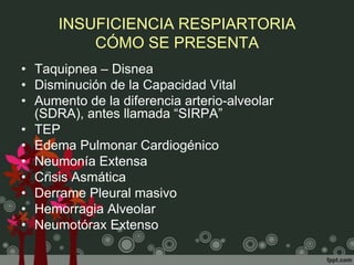 Insuficiencia respiratoria | PPTX