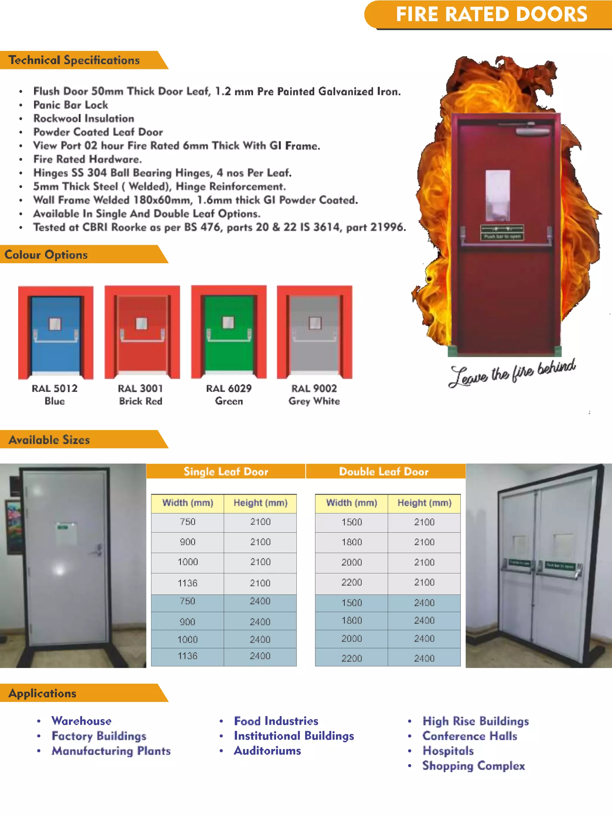 Insulated Fire Proof Door - EPACK Prefab | PPTX