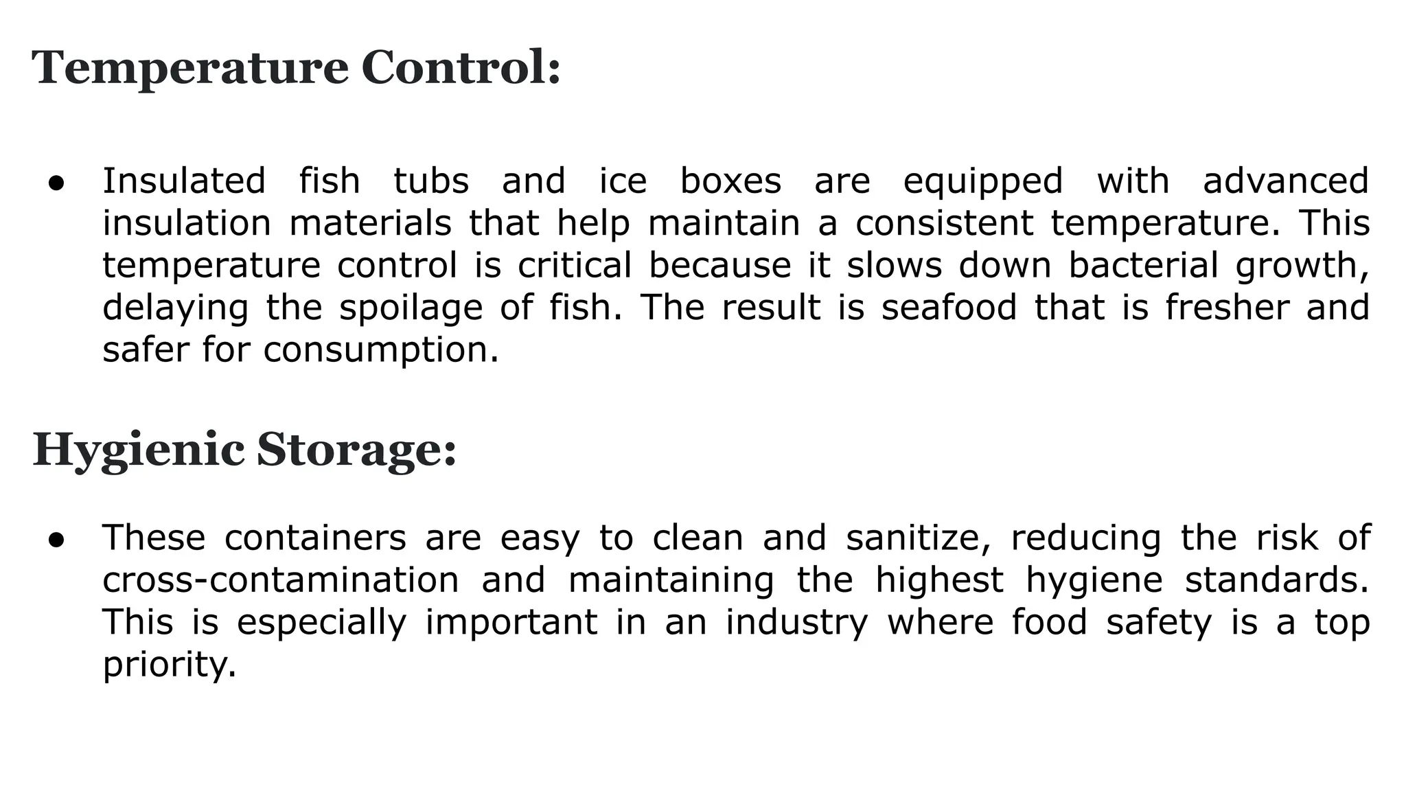 Insulated Fish Tubs & Ice Box Storage, Transport & Processing | PDF