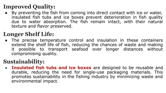 Insulated Fish Tubs & Ice Box Storage, Transport & Processing | PDF ...
