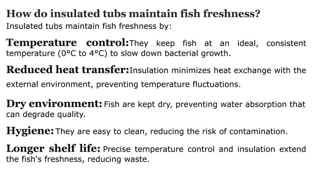 Insulated Fish Tubs & Ice Box Storage, Transport & Processing | PPT