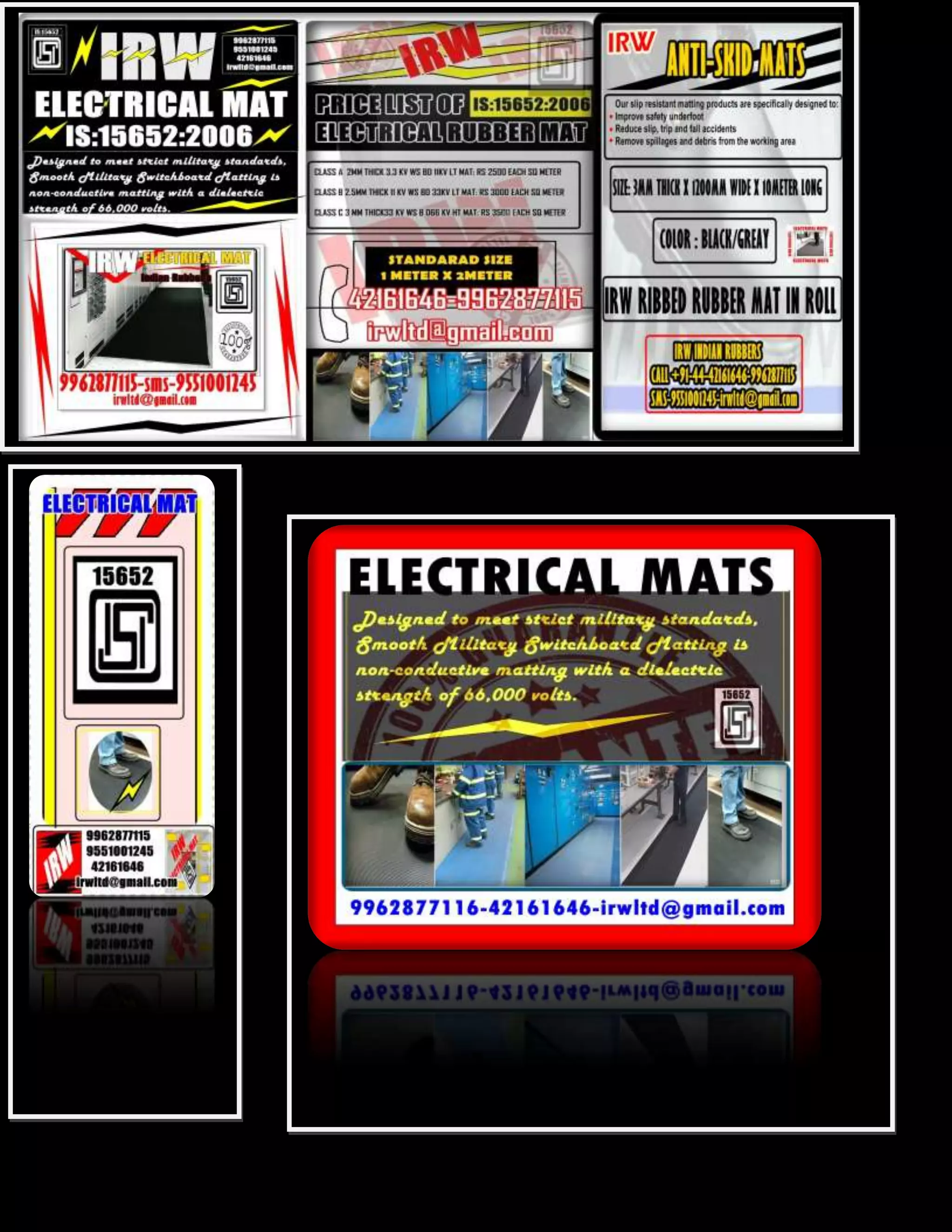 Insulating shock safety rubber mats is 15652 | DOCX