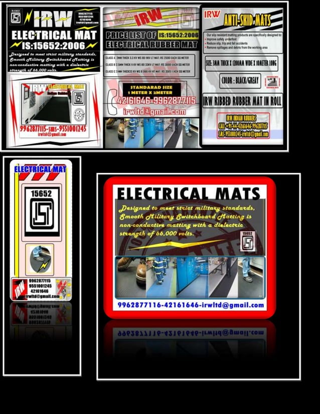 Insulating shock safety rubber mats is 15652 | PDF