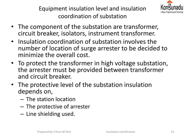 Insulation coordination | PPTX | Gas and Electric | Home Utilities