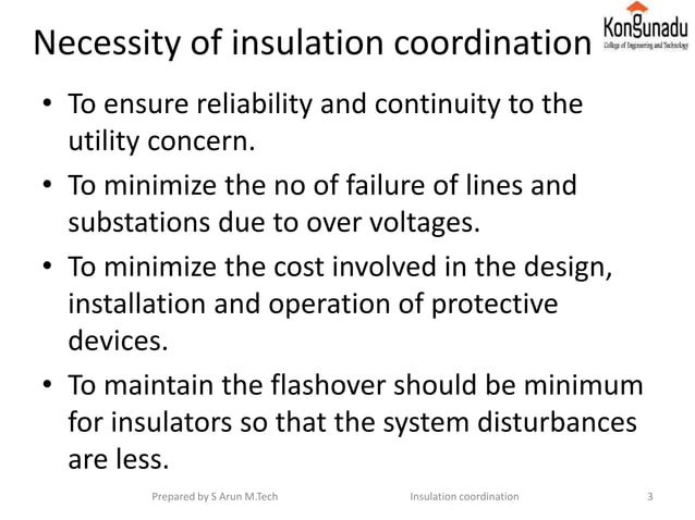 Insulation coordination | PPTX | Gas and Electric | Home Utilities