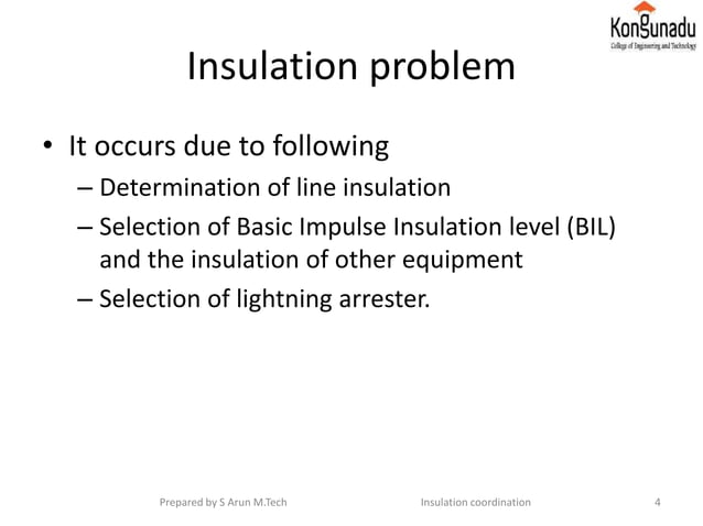 Insulation coordination | PPTX | Gas and Electric | Home Utilities
