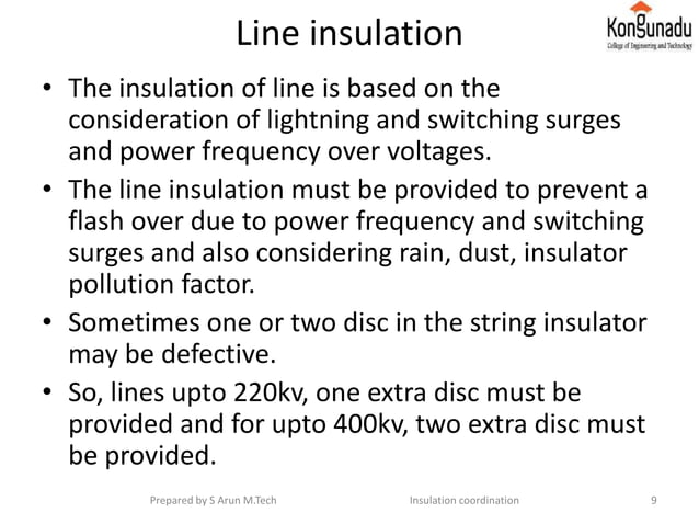 Insulation coordination | PPTX | Gas and Electric | Home Utilities