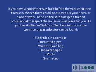 Asbestos Facts and Information | ODP
