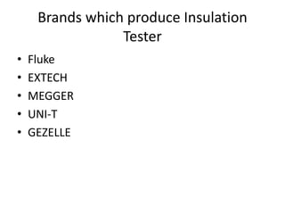 Insulation tester in uae | PPT