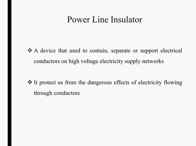 Gradient Based Power Line Insulator Detection | PPT