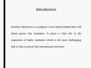 Gradient Based Power Line Insulator Detection | PPT
