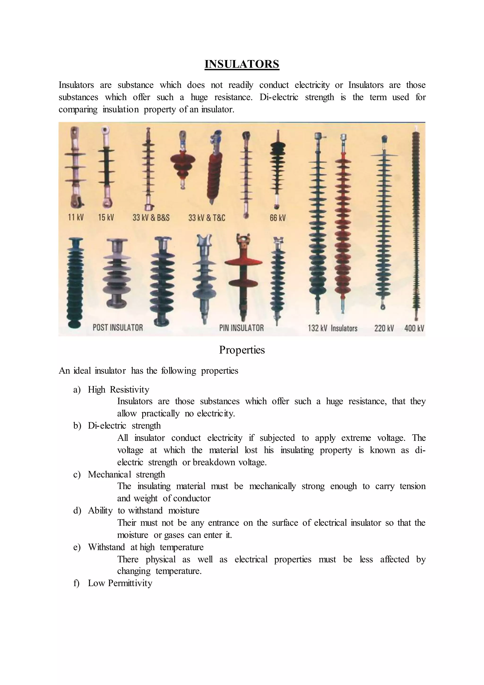 A Study of Insulators | PDF