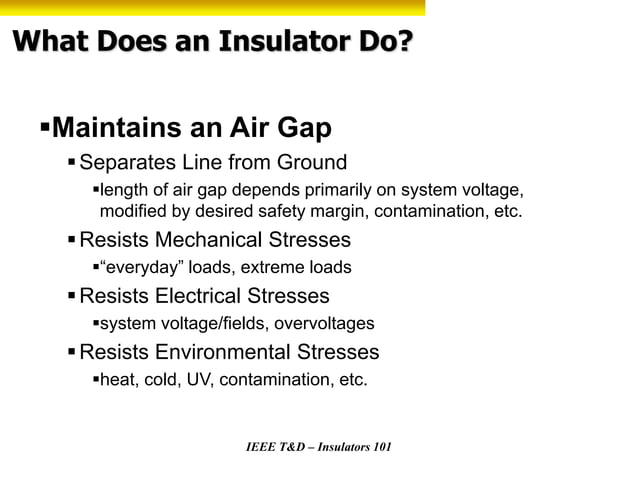 Insulators101PanelFinalA.ppt | Physics | Science