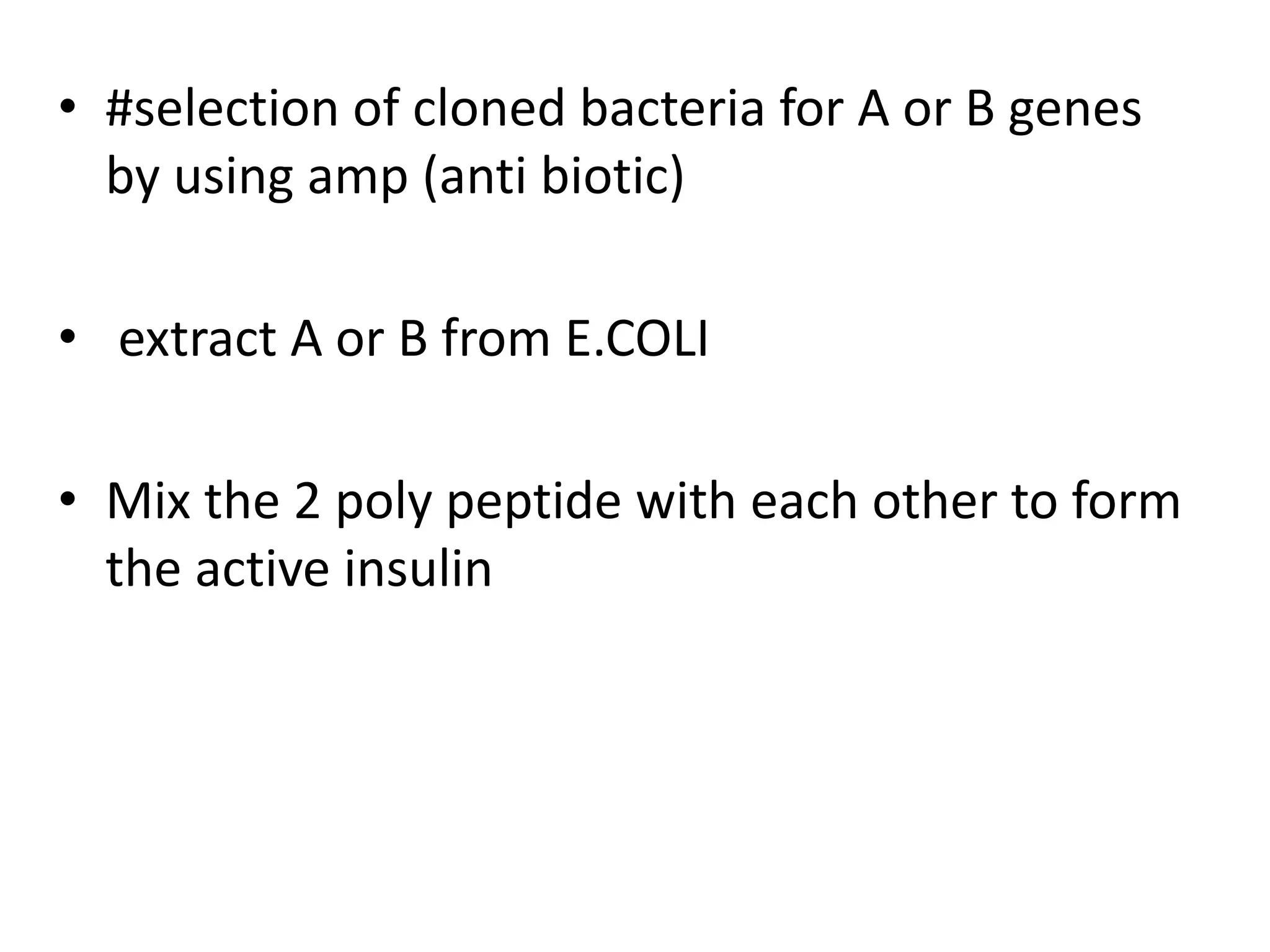 cloning of the insulin genes | PPTX