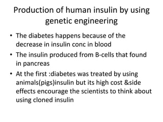 cloning of the insulin genes | PPTX