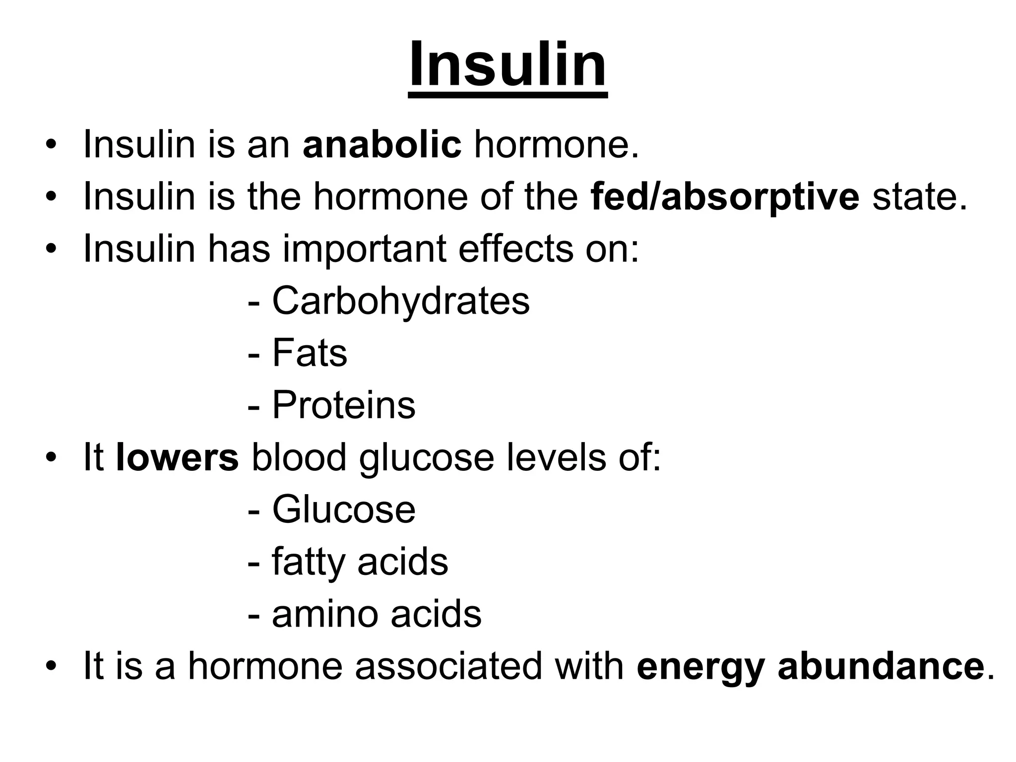 Insulin physiology and biochemical effects by Dr Shahjada Selim | PPT