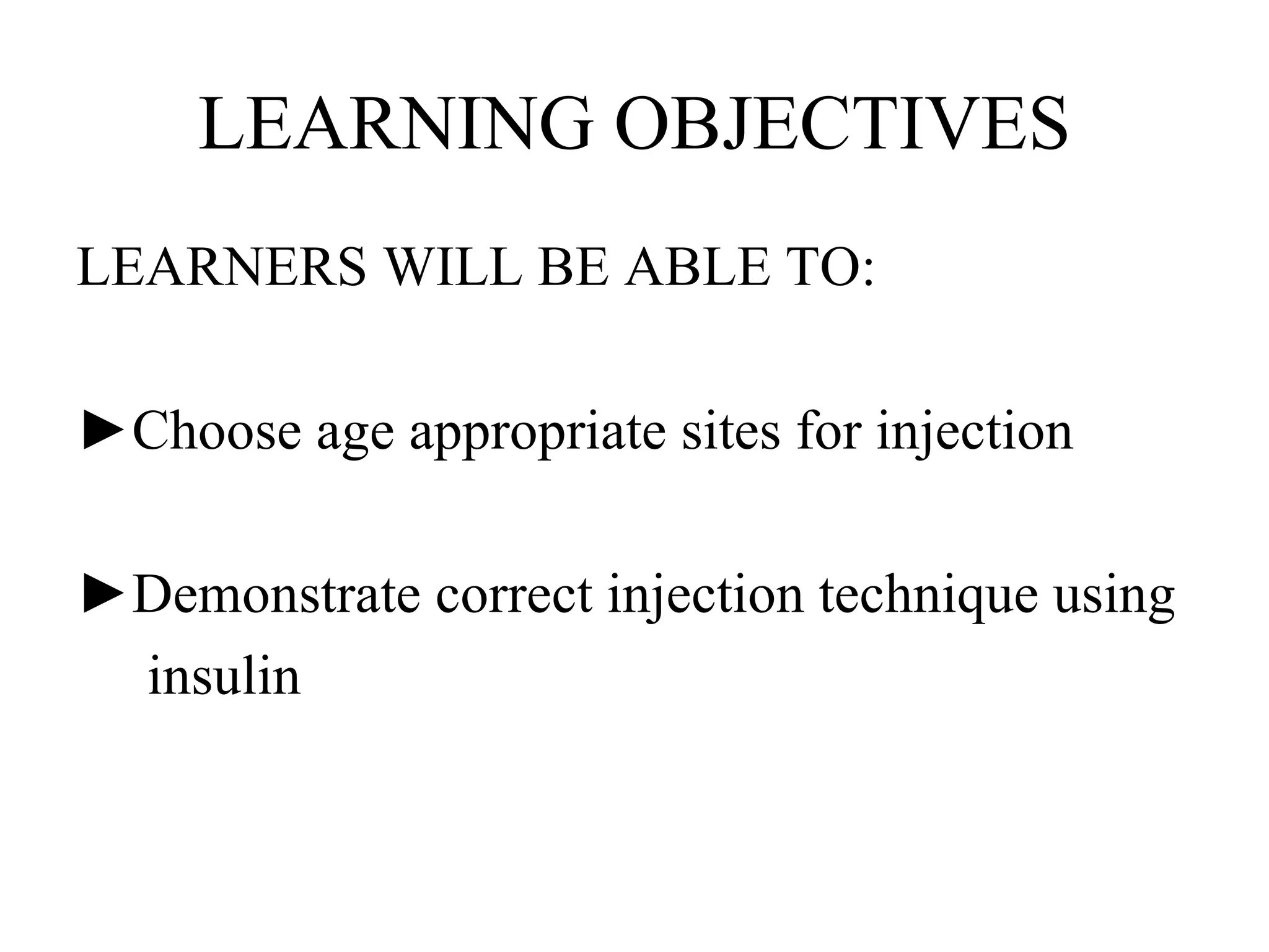 Insulin giving techniques | PPT