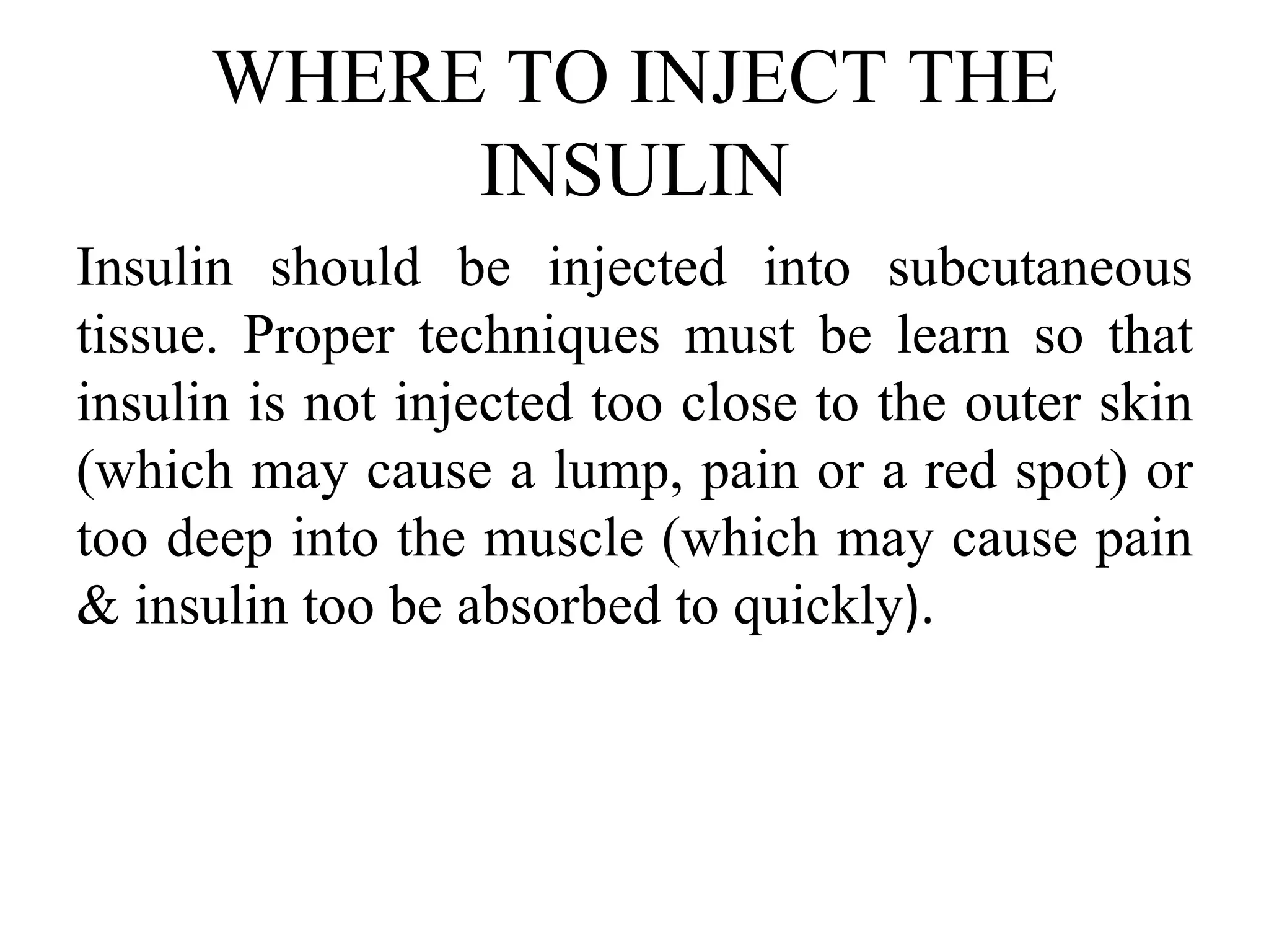 Insulin giving techniques | PPT