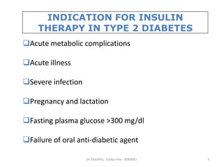 Insulin therapy in the management of diabetes | PPTX