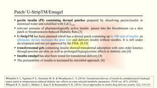 NOVEL APPROACHES TO INSULIN DELIVERY. | PPTX