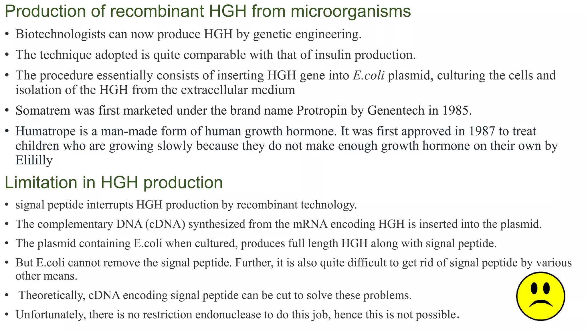 production of recombinant proteins | PPT