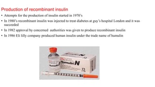 production of recombinant proteins | PPT