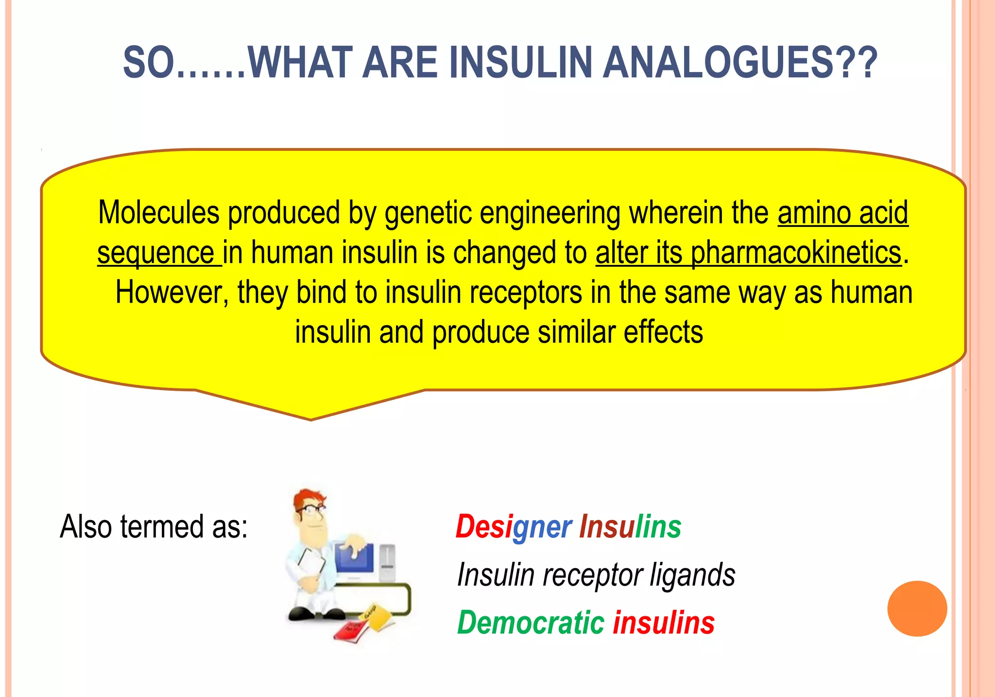 Insulin analogues ppt | PPT