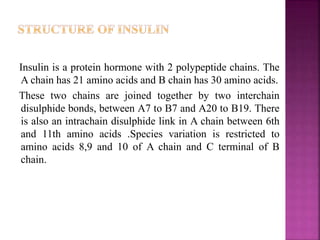 Pancreatic hormones Insulin and glucagon | PPTX